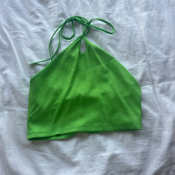 Zara | Tops | Zara Green Halter Top | Poshmark